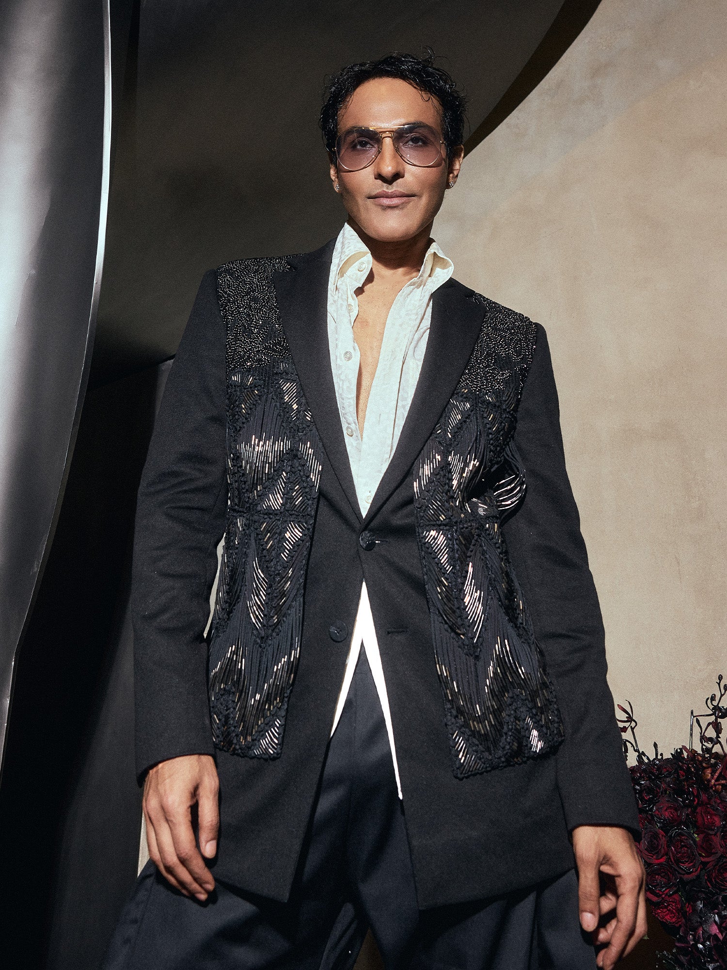 Mozez In Statement Prometheus Layered Jacket – Rohit Gandhi & Rahul Khanna